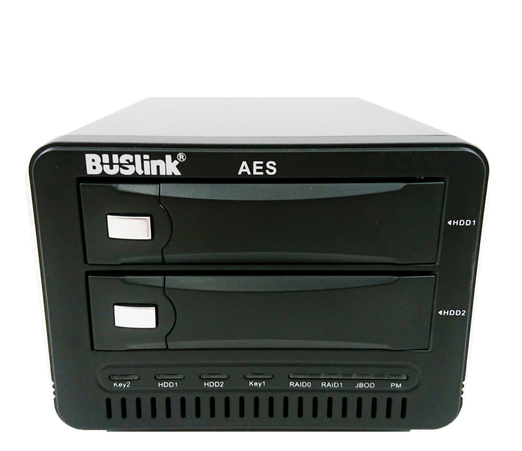 2-Bay RAID 1 SSD USB 3.2 Gen 2/eSATA CipherShield 512-bit AES Encrypted ...